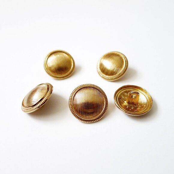 N/A | Office | New Lot 5 Piece Gold Round Fluted Shank Buttons 7mm ...